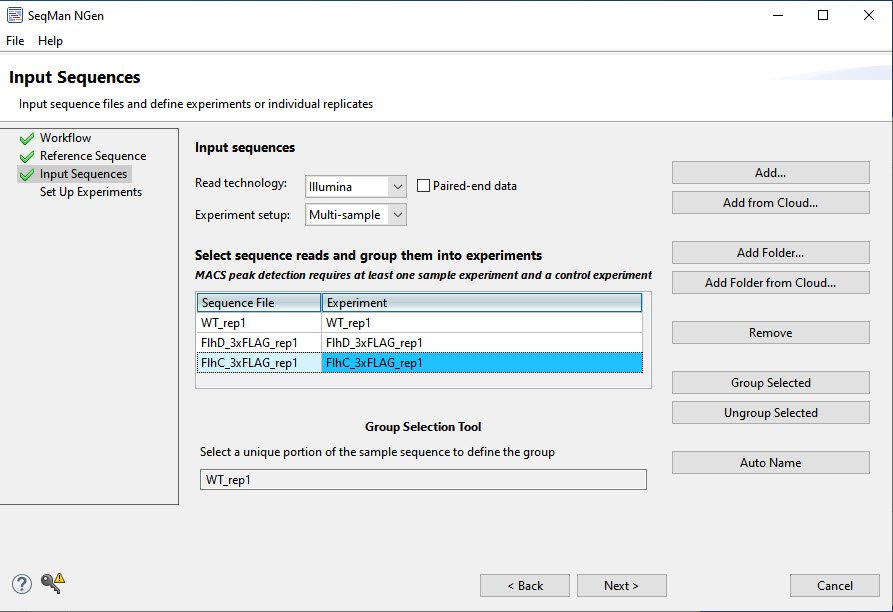 ChIP-Seq workflow with analysis in ArrayStar - User Guide to SeqMan NGen - 17.4