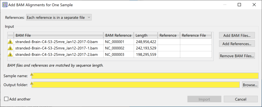 Add BAM files - User Guide to GenVision Pro - 17.5