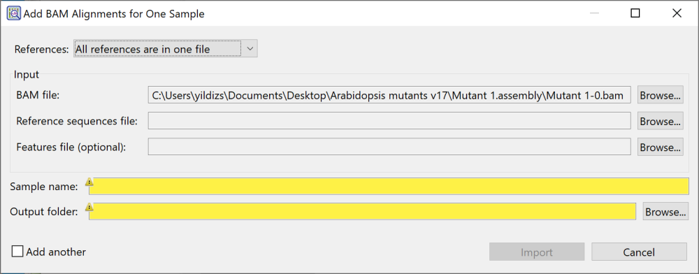 Add BAM files - User Guide to GenVision Pro - 17.5