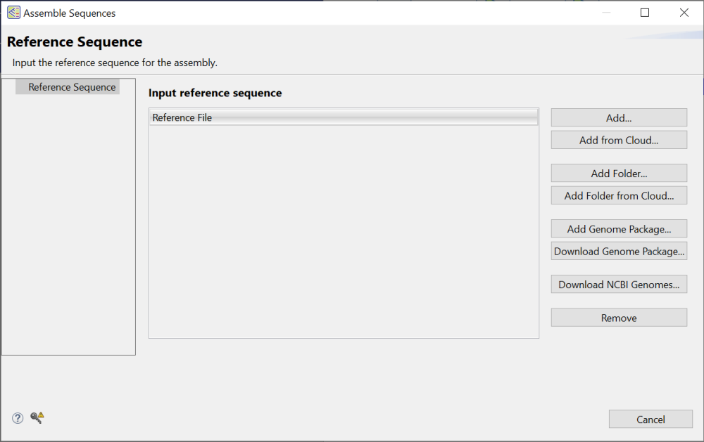 Reference Sequence screen - User Guide to MegAlign Pro - 18.0