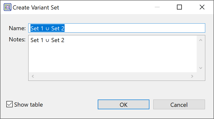 Create a new variants set based on existing sets - User Guide to GenVision Pro - 18.0