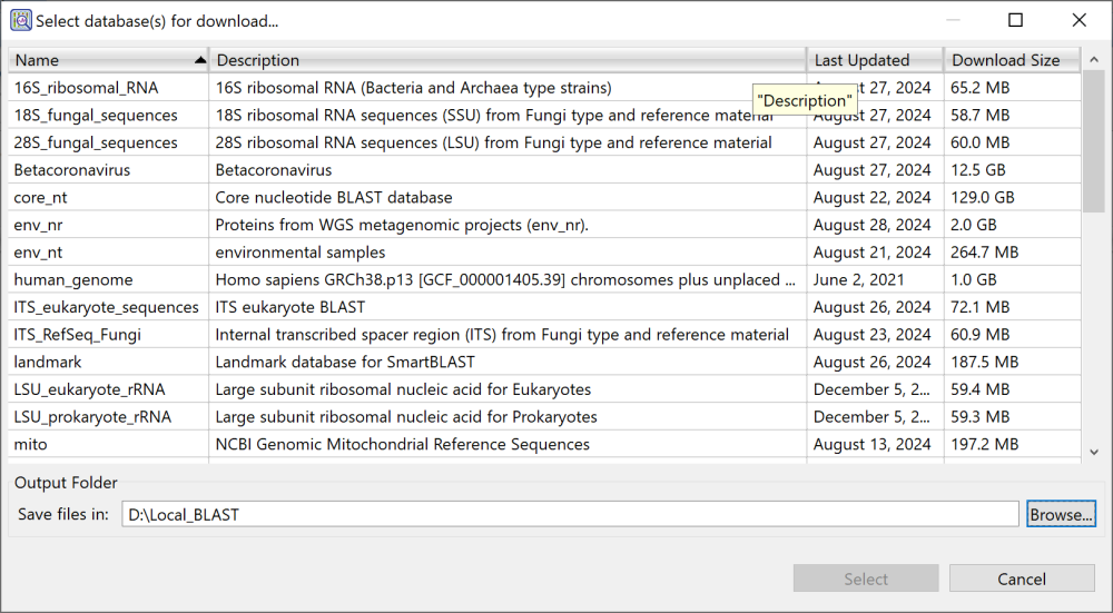 Set up local BLAST databases - User Guide to GenVision Pro - 18.0