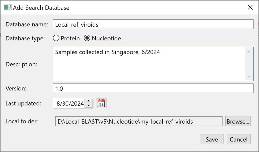Set up local BLAST databases - User Guide to MegAlign Pro - 18.0