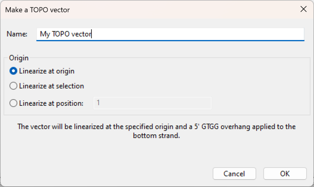 Create a custom vector for directional TOPO cloning - User Guide to ...