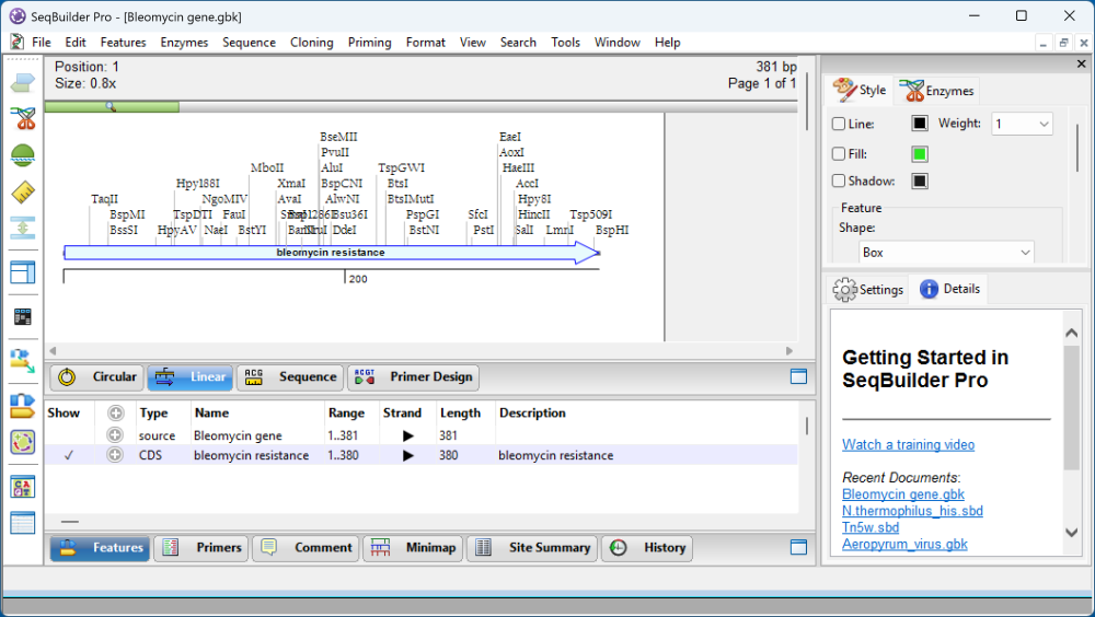 Try it! – Apply a restriction enzyme to the sequence - User Guide to ...