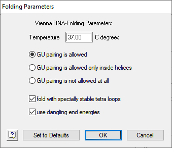 View a Portion of the Sequence as Folded RNA - User Guide to GeneQuest ...