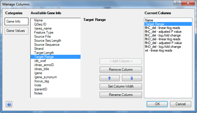 Part B: Analyzing the results in ArrayStar using quick gene sets - User Guide to SeqMan NGen - 17.4