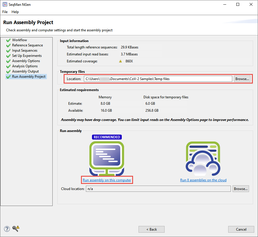 Part A: Creating draft genomes in SeqMan NGen and exporting a consensus ...