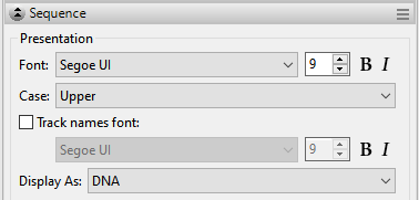 Sequence section - User Guide to MegAlign Pro - 17.3.1