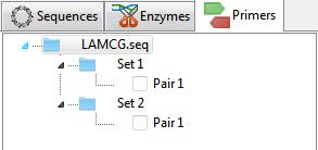 Primers panel - User Guide to SeqBuilder Pro - 17.3