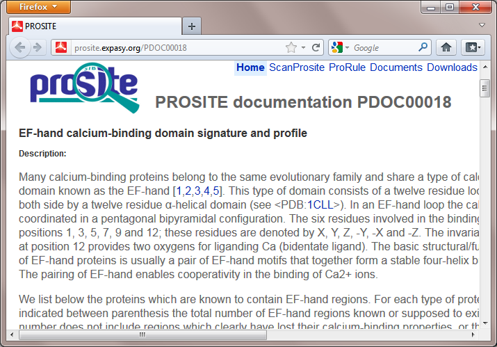 Domains & Sites (PROSITE) - User Guide to Protean 3D - 17.3