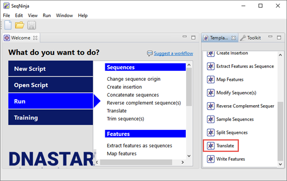 Part B: Translation in SeqNinja - User Guide to Protean 3D - 17.5