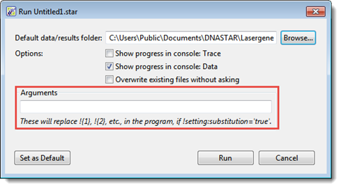 Use setting substitution - User Guide to SeqNinja - 17.3