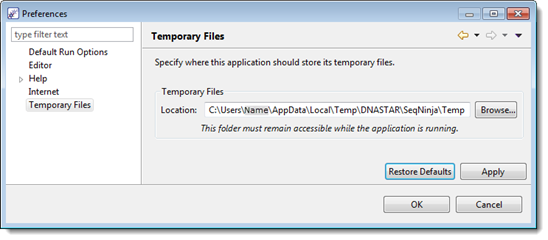 Temporary Files - User Guide to SeqNinja - 17.5