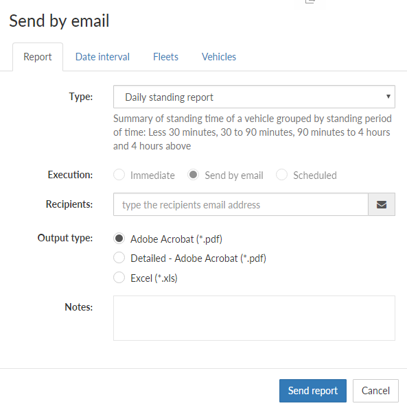 Send by email - MSTWeb User Manual - 0.1