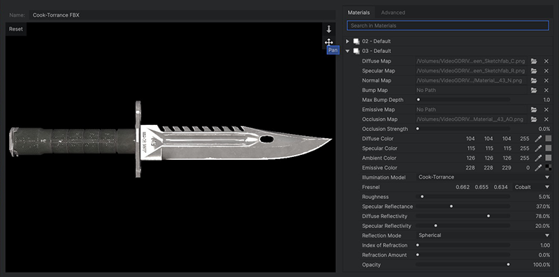 Cook-Torrance Shading - HitFilm - 2021.2