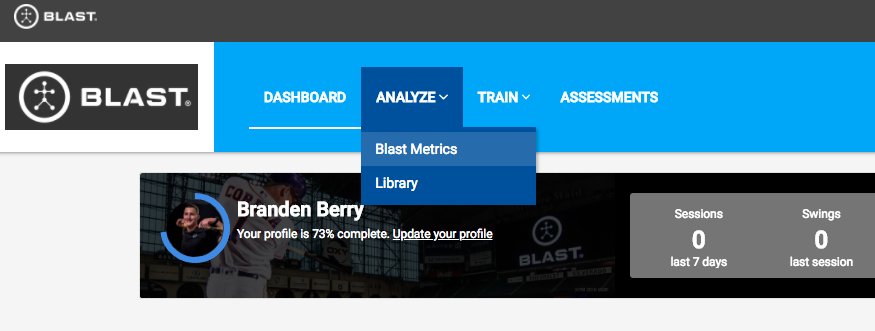 Run a Team Report - Blast Softball - 1