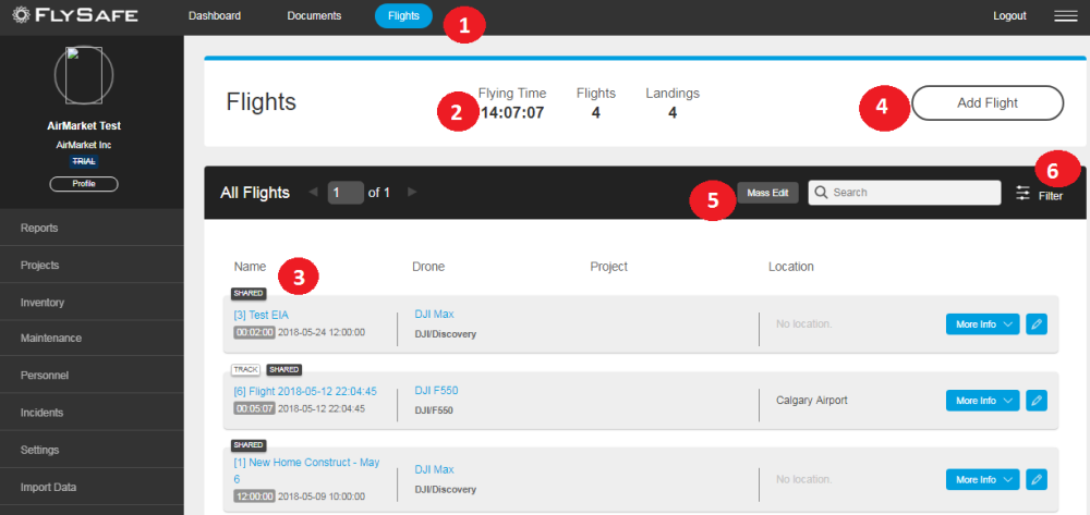 Flights Dashboard - User Guide - 1