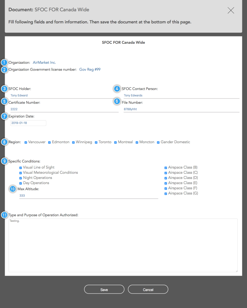 SFOC – Special Flight Operations Certificate - User Guide - 1