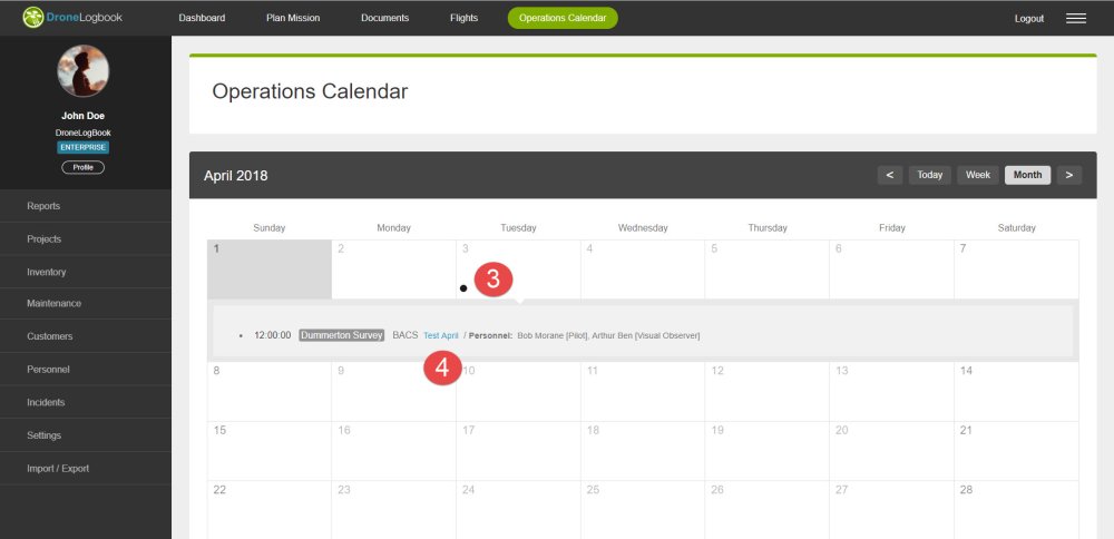 Operations Calendar - User Guide - 1
