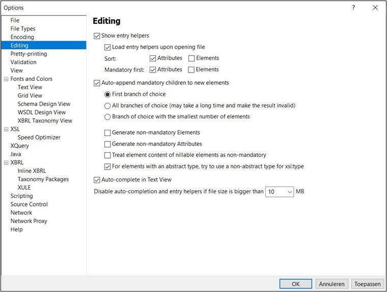 Use of AFD-definitions for autocompletion - AFD-definition Standard - 1