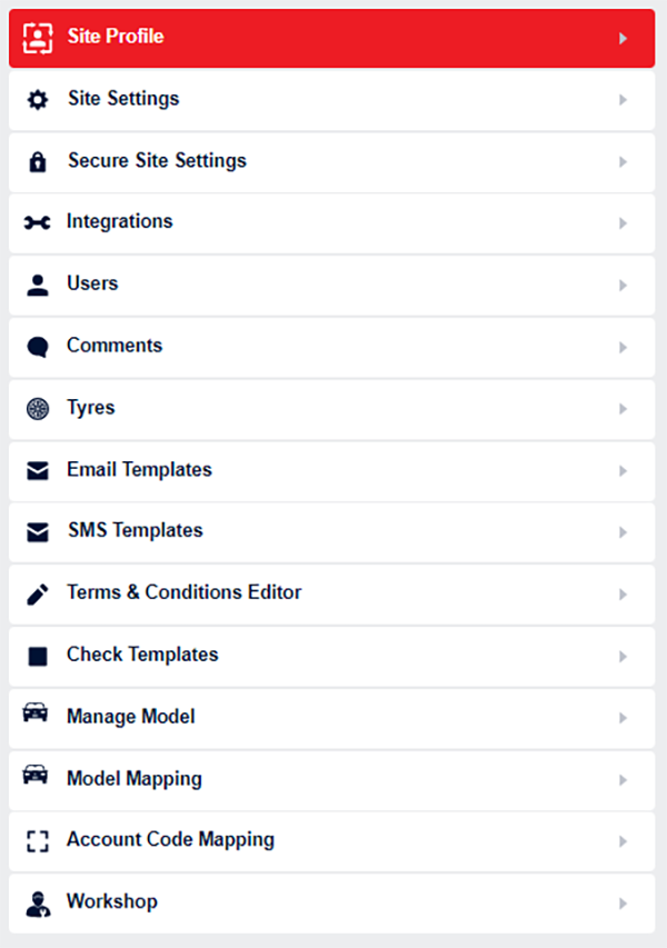 Site Profile - autoVHC V3 Manual - 1