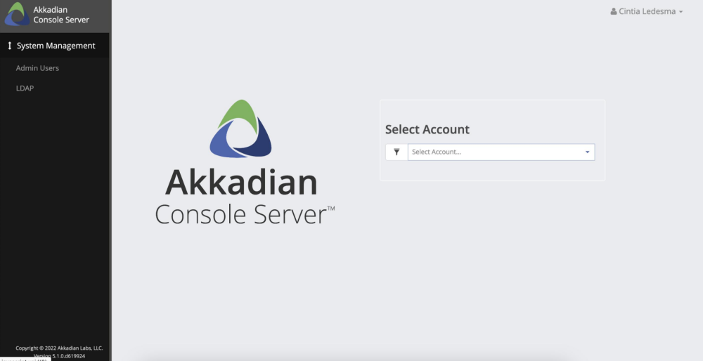 4.4.1.2 Creating the Account Admin - Akkadian Console Server - 5.1.2