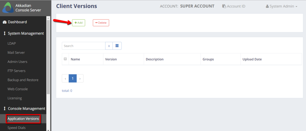 5.1 Manage Console Application - Akkadian Console Server - 4.0.0
