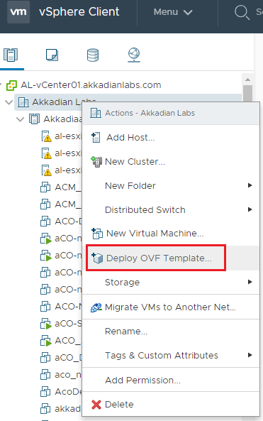 2. Virtual Appliance Deployment - Akkadian Console Server - 4.0.0