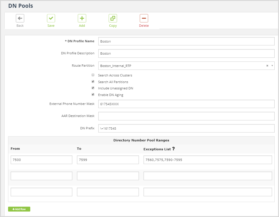 8.2 DN Pools - Akkadian Provisioning Manager Administration Guide - 4.14