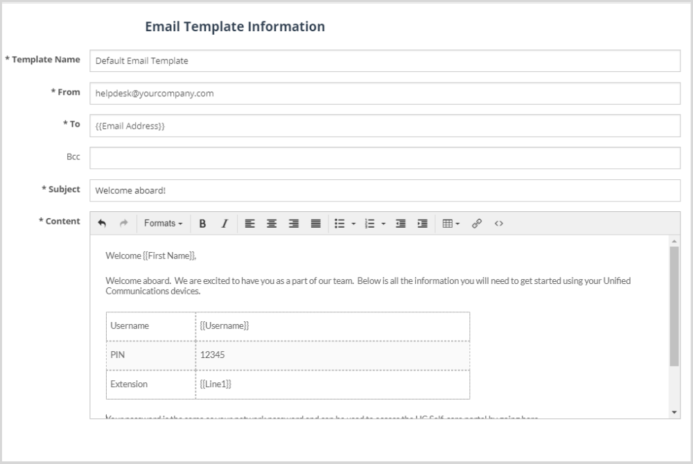 8.5 Email Templates - Akkadian Provisioning Manager Administration ...