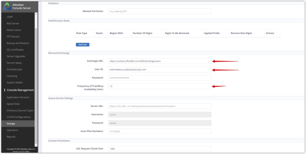 5.5.7 Configure Microsoft Exchange Integration (Optional) - Akkadian ...