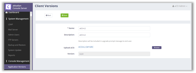 6 1 Manage Console Application Akkadian Console Server 3 2 0