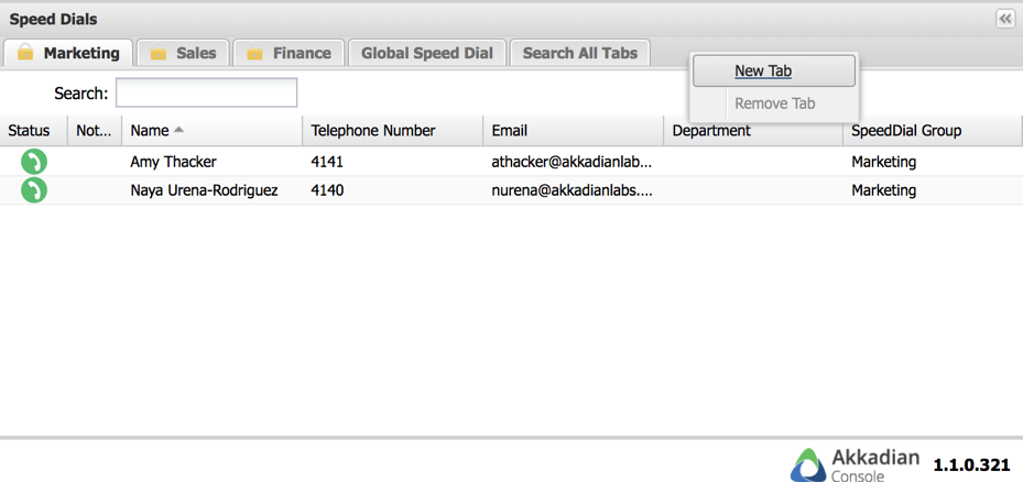 Deleting Speed Dial Groups Akkadian Console Web User Guide Web
