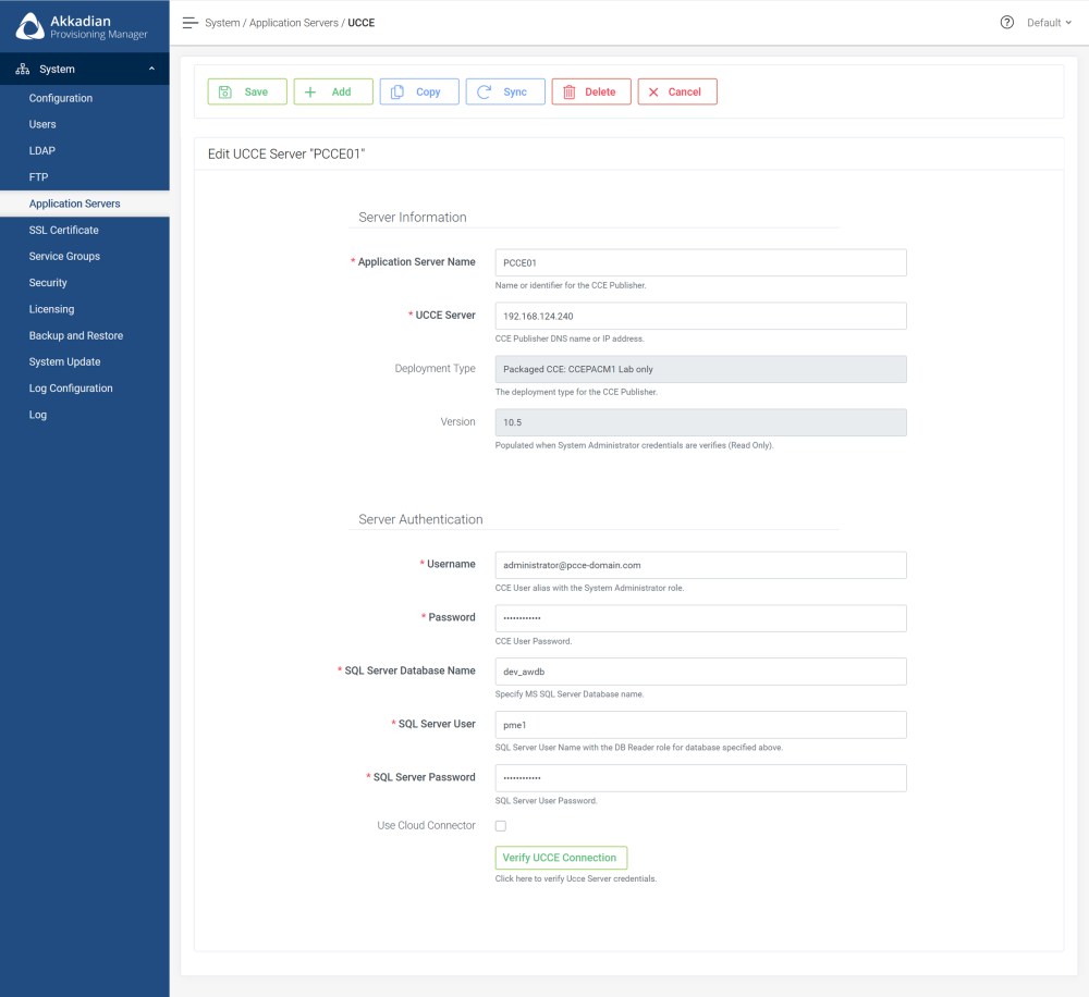 PCCE Integration - Akkadian Provisioning Manager Administration Guide - 5.0