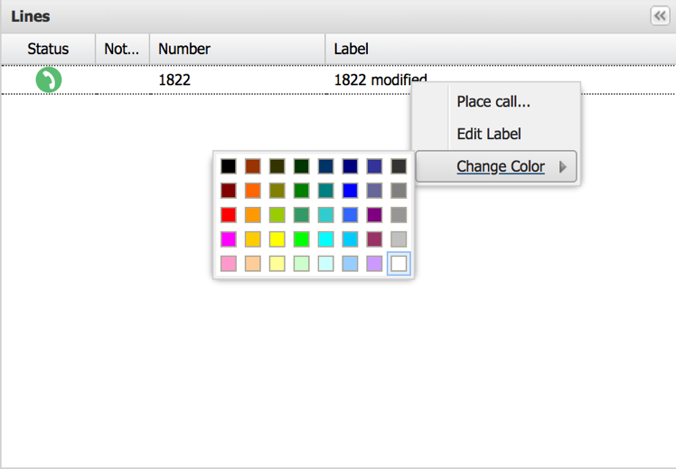 Changing a Line Color - Akkadian Console Web User Guide - Web Console Use