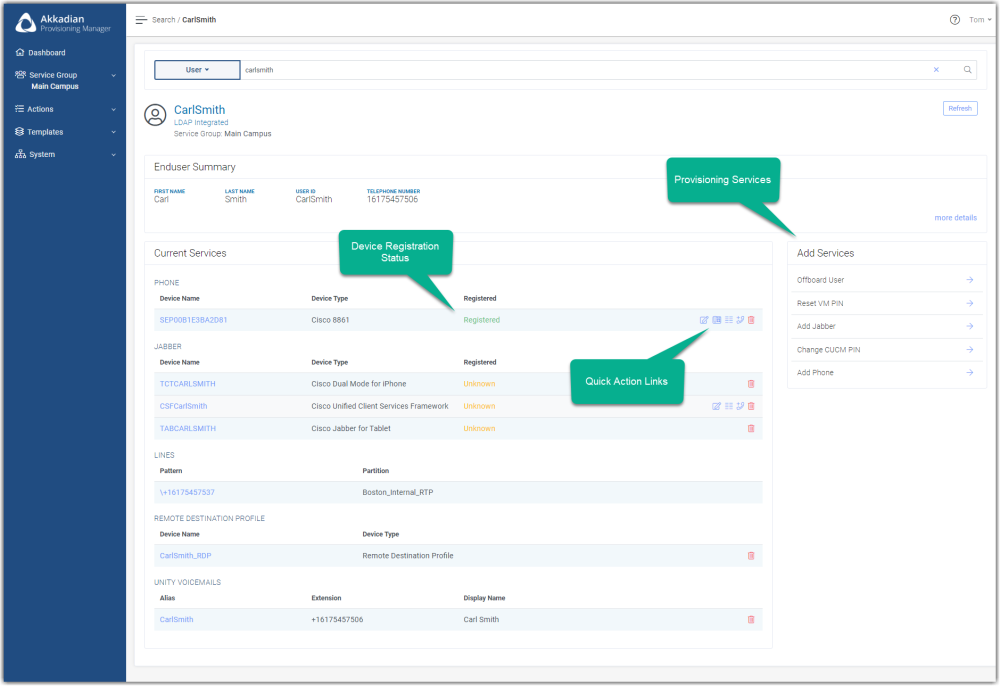 Search Services - Akkadian Provisioning Manager Administration Guide - 5.0