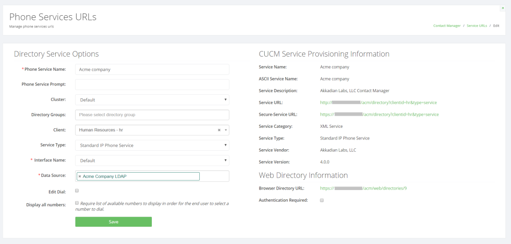 4.8.4.2 Directory Service URL with Client - Akkadian Contact Manager ...