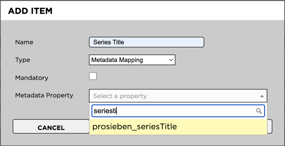 Managing Asset Metadata Mapping - Strawberry Manuals - Version 6.4