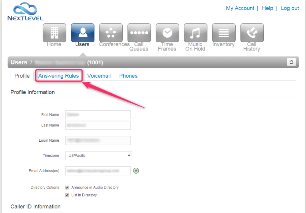Block a number - Support Center - Voice Portal