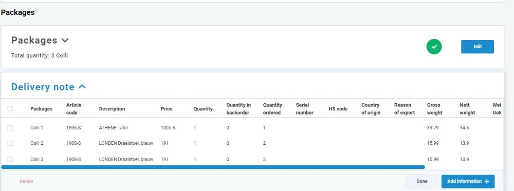 Packages and content - ShipIT - 365