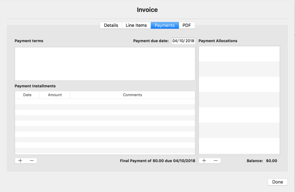 Invoice Document Window - Daylite Sales Assistant - 1