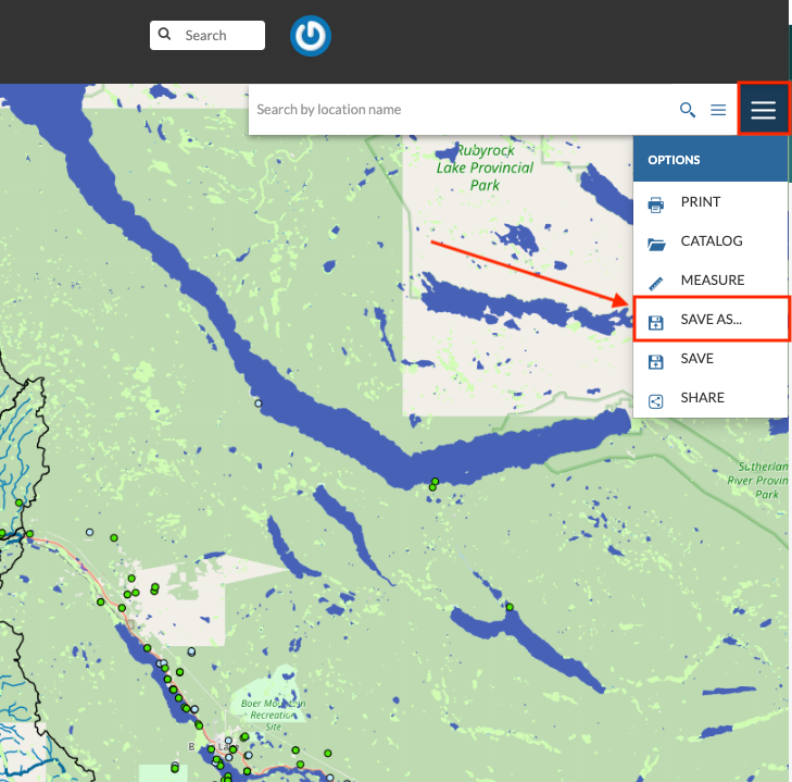 Saving a map - Skeena Knowledge Trust - 1