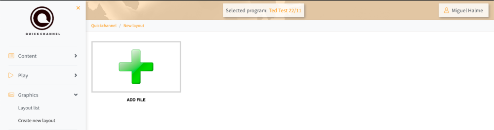 Create new layout - Quickchannel User Guide - 1