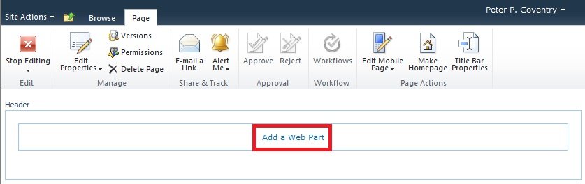 Add A Web Part To A Web Part Page Lightning Conductor Web Part 2010 5 8019