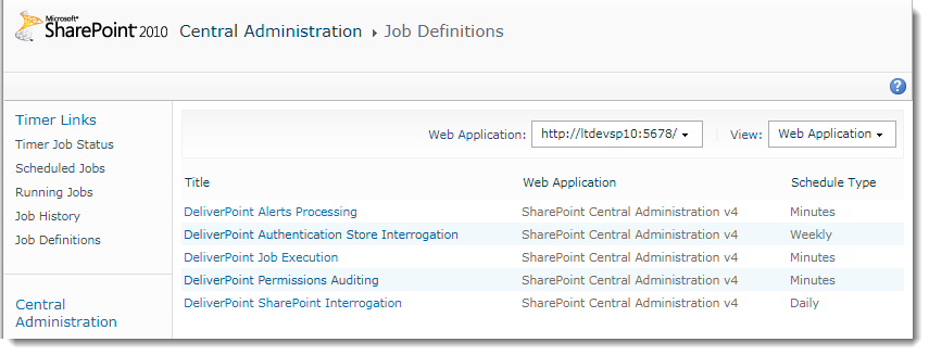Commence Full crawl of Active Directory and SharePoint - DeliverPoint 2010 - 1