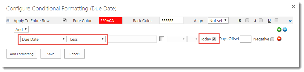 Conditional Formatting Lightning Conductor Web Part 2013 2