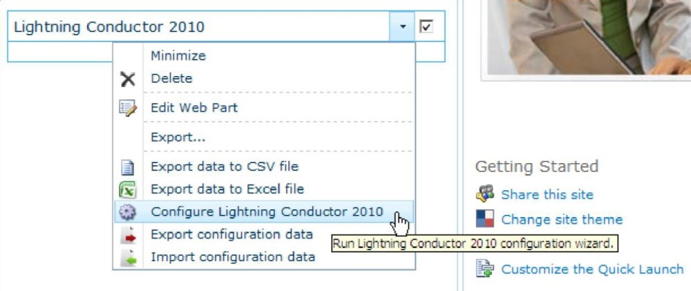Configuring The Lightning Conductor Web Part Lightning Conductor Web 8691