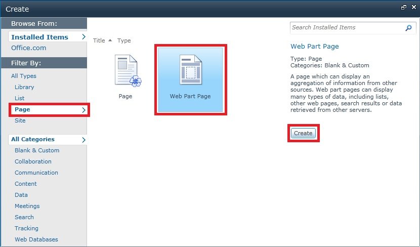 Creating a Web Part page - Lightning Conductor Web Part 2010 - 5.1