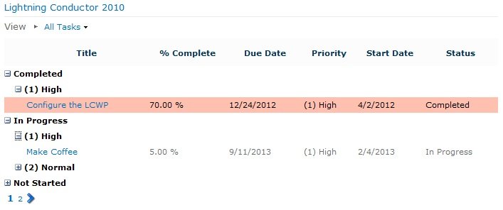 Conditional Formatting - Lightning Conductor Web Part 2010 - 5